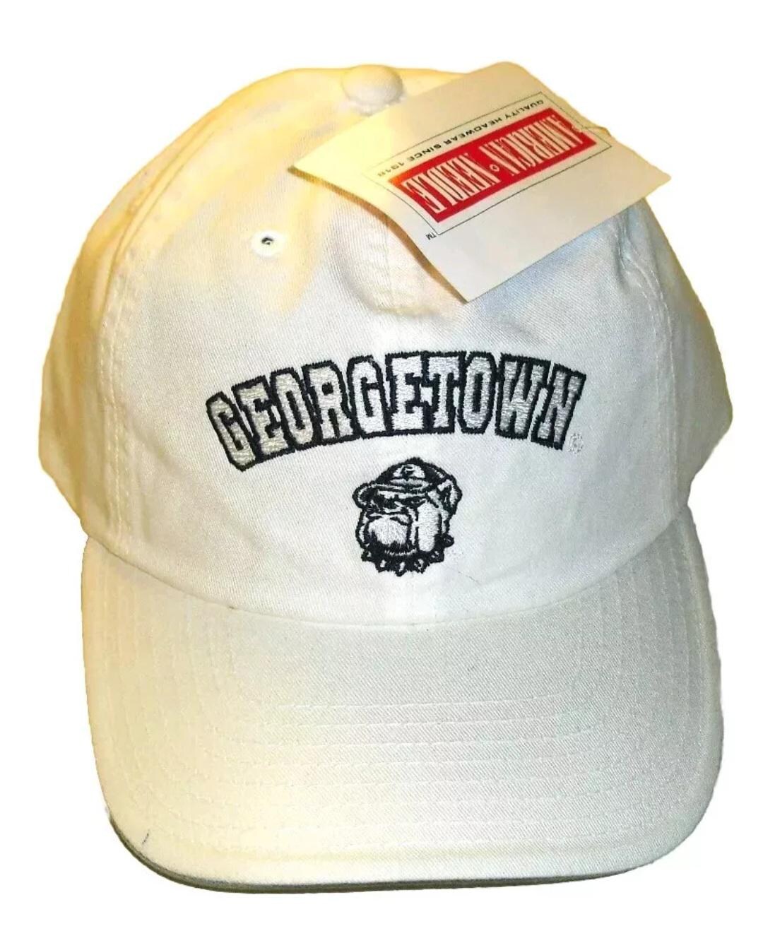 Georgetown Hoyas Vintage 90s Original Mens White Strapback Hat Cap New ...