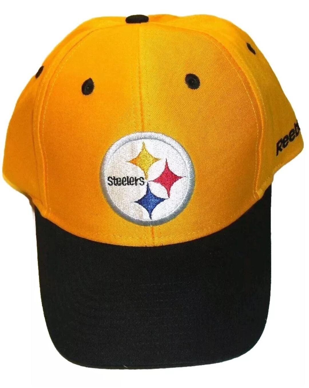 Pittsburgh Steelers Reebok Mens Adult Yellow Adjustable Strapback Hat ...
