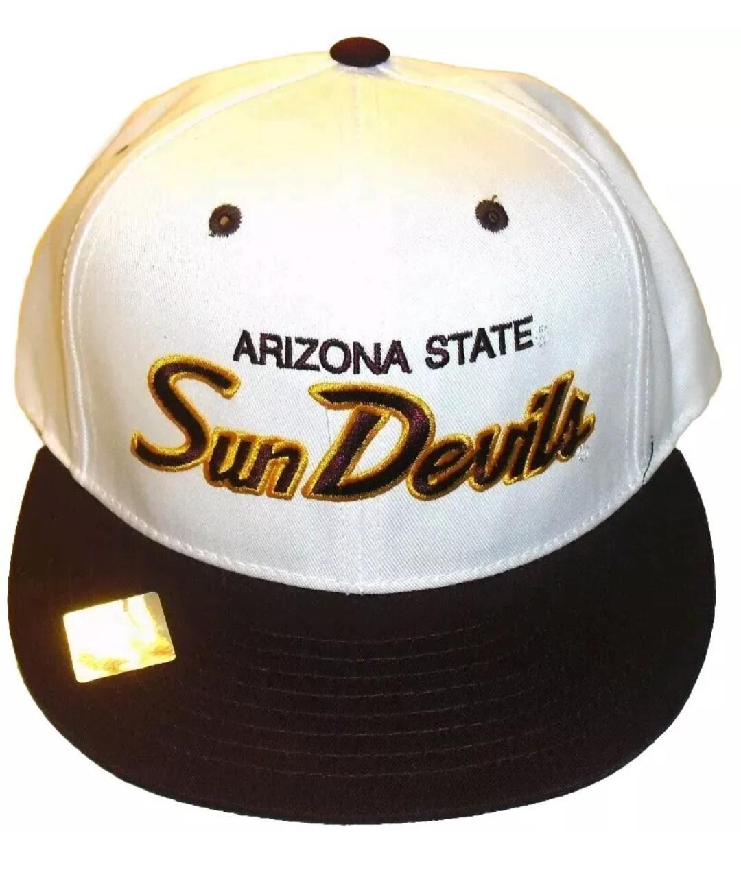Arizona State Sun Devils Script Logo Snapback Hat Eclipse New Ncaa ...