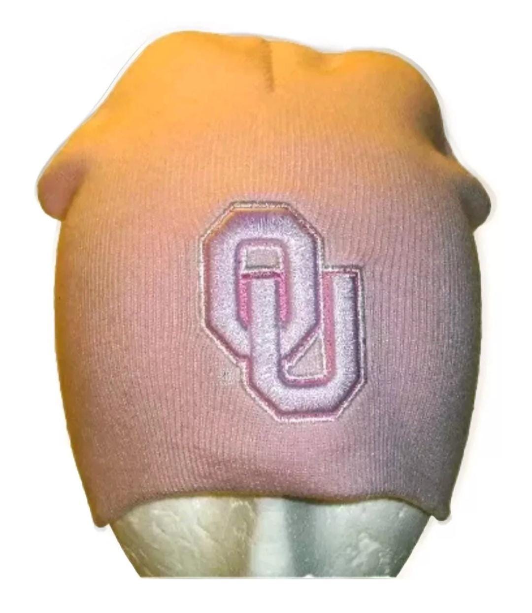 Oklahoma Sooners University Womens Girls Pink Winter Hat Beanie Cap New ...