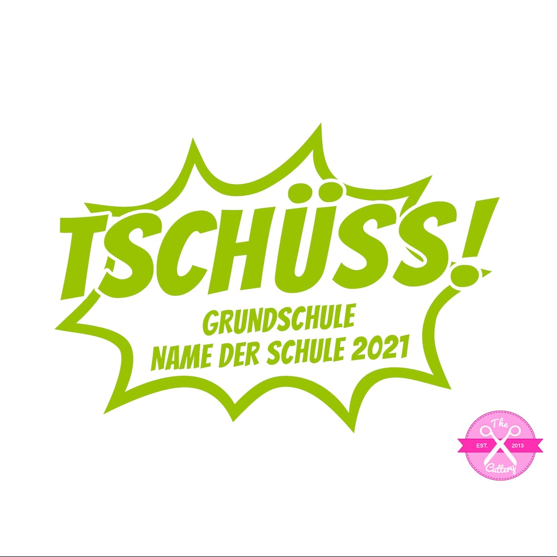 Bügelbild Abschied Grundschule Comic Tschüss mit Wunschname | Etsy