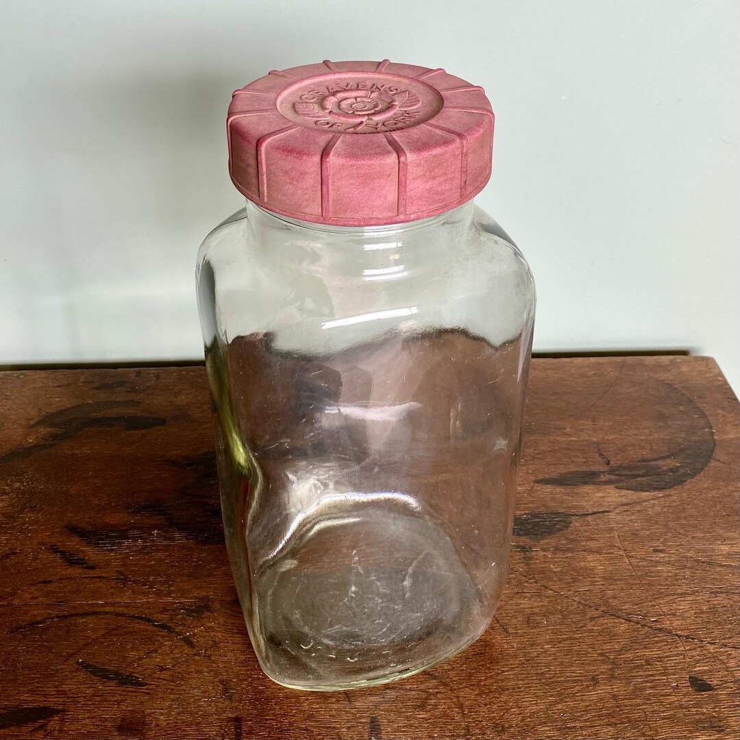 Vintage Glass Sweet Jar, Old Fashioned Sweet Jar, Large Glass Storage ...