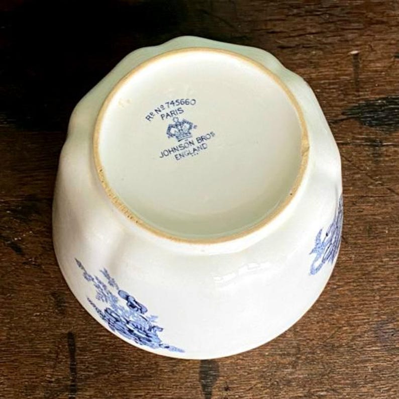 Victorian English Tea Bowl, Antique Transferware by Johnson Brothers - Etsy