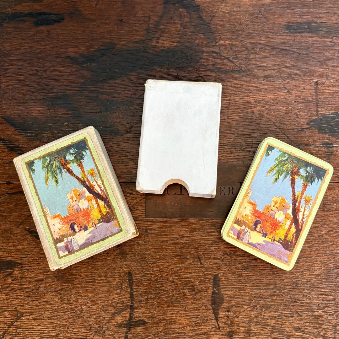 Vintage Playing Cards, 1920s Card Pack With Art Deco Design, Collage ...