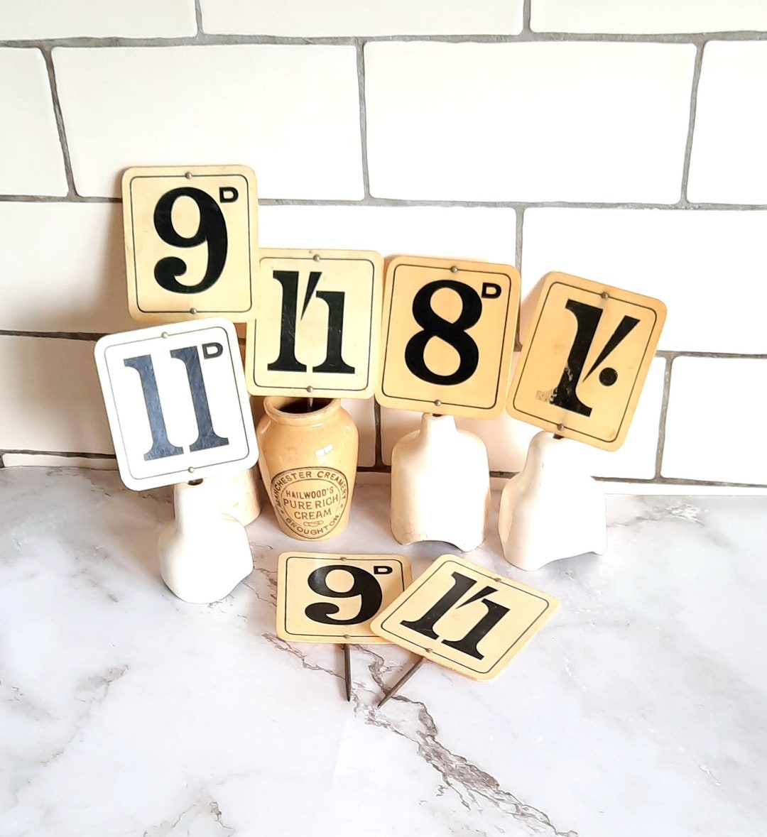 Vintage Shop Price Label, Pre-decimal Vintage Grocery Store Price Tag ...