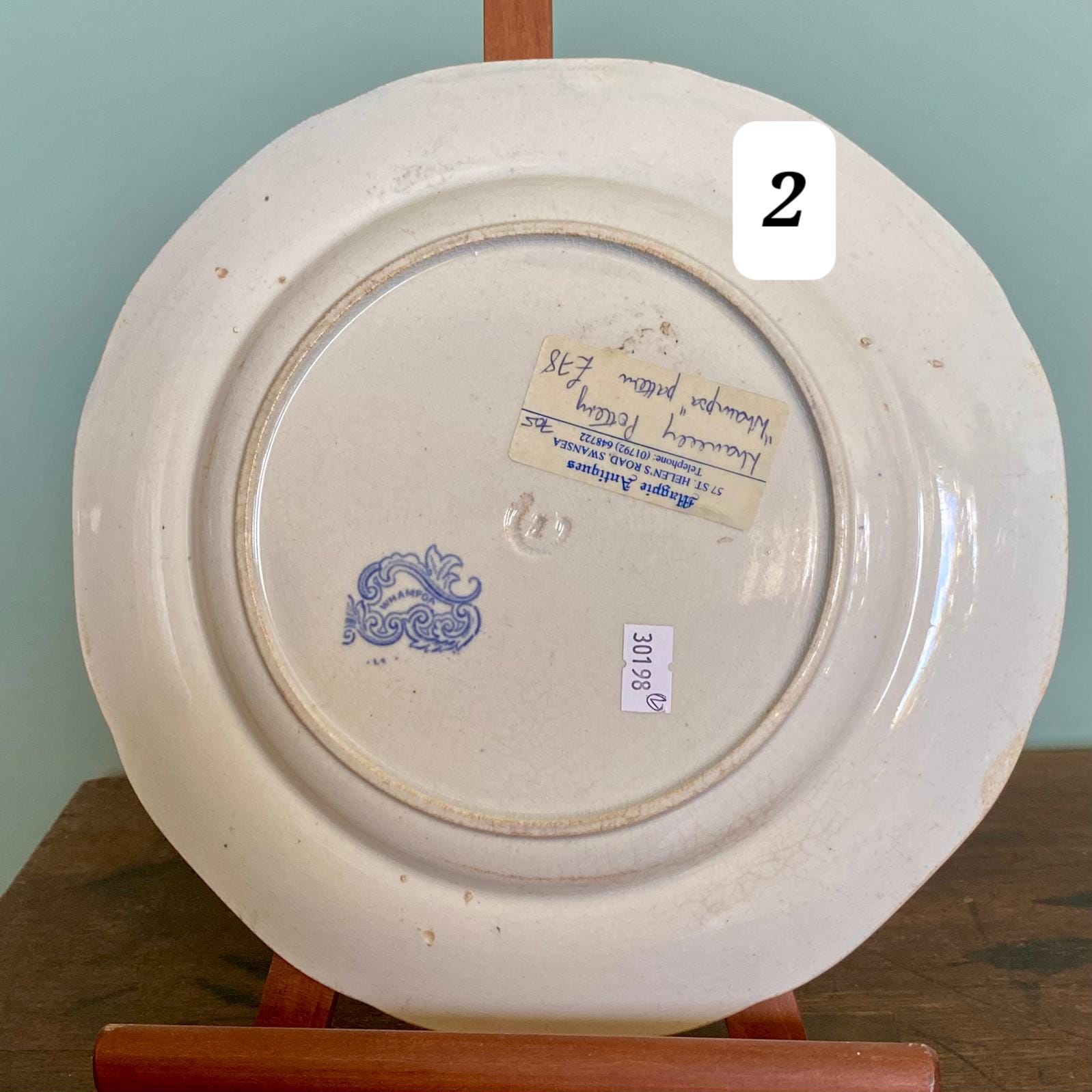 Victorian Blue and White Transferware Chinoiserie Plate With Japanese ...