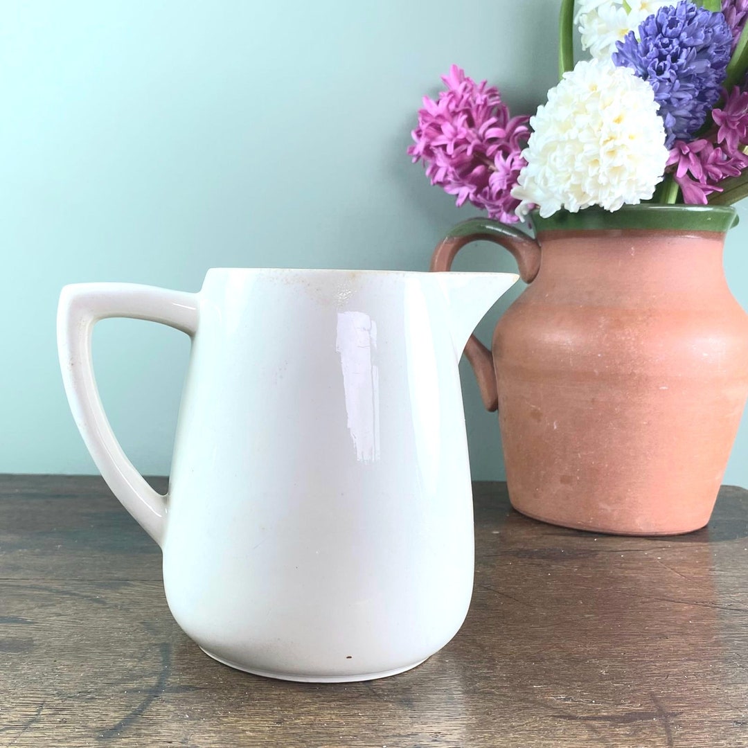 Clarice Cliff Dairy Jug, 1920's Glazed Ceramic Pitcher, Farmhouse ...