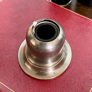 Art Deco Inkwell, Antique Desk Decor, Vintage Metal Inkpot - Etsy