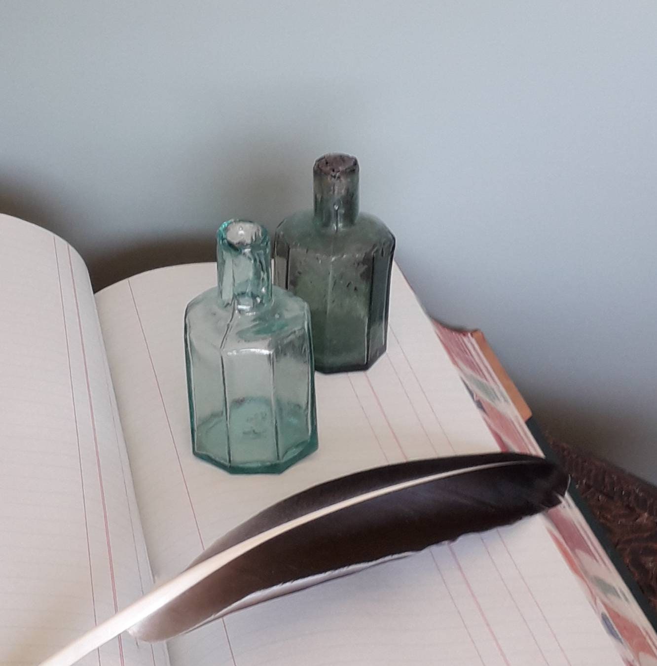 Antique Victorian Glass Ink Bottle 1800's Octagonal Ink | Etsy