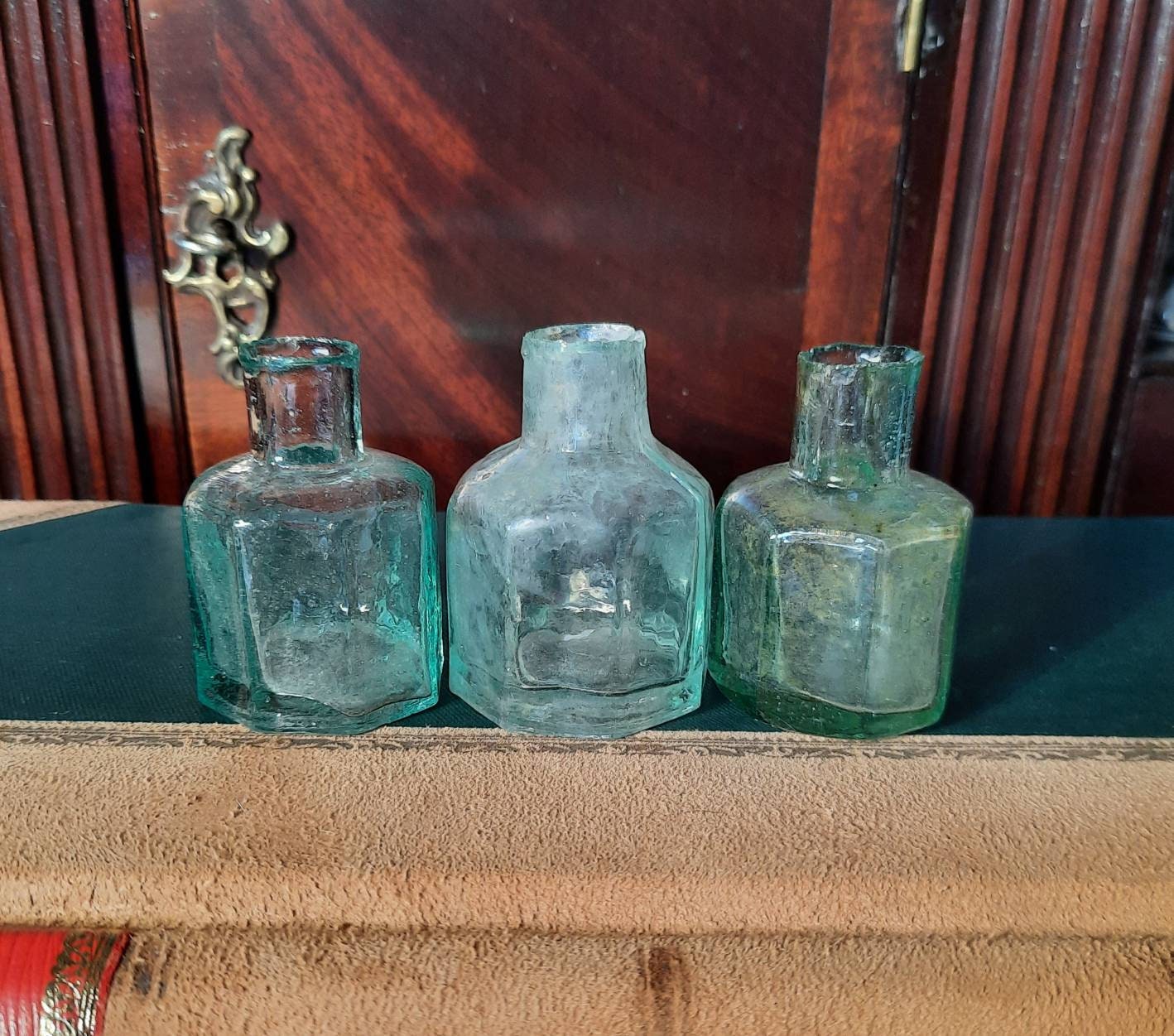 Antique Victorian Glass Ink Bottle 1800's Octagonal Ink - Etsy