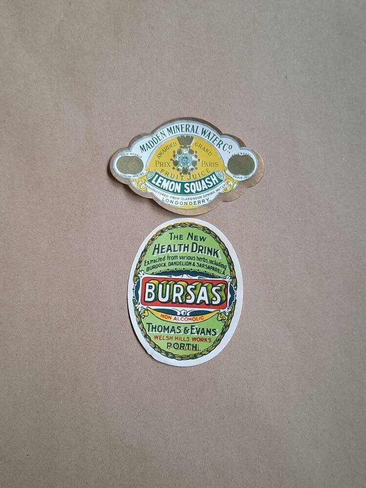 Original 1950's Bottle Labels Vintage Graphic Design - Etsy