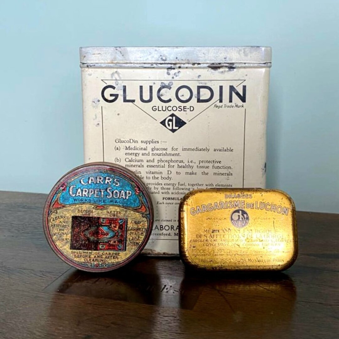 Vintage Tins, Old Medicine Box, Small Decorative Tin, Vintage Gift Box ...