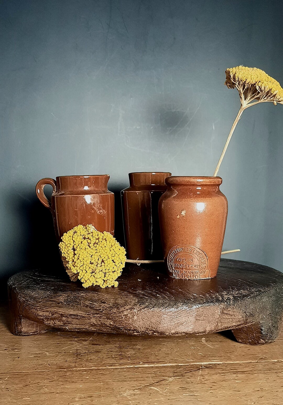 Victorian Stoneware Dairy Cream Pots Rustic Farmhouse Kitchen - Etsy UK