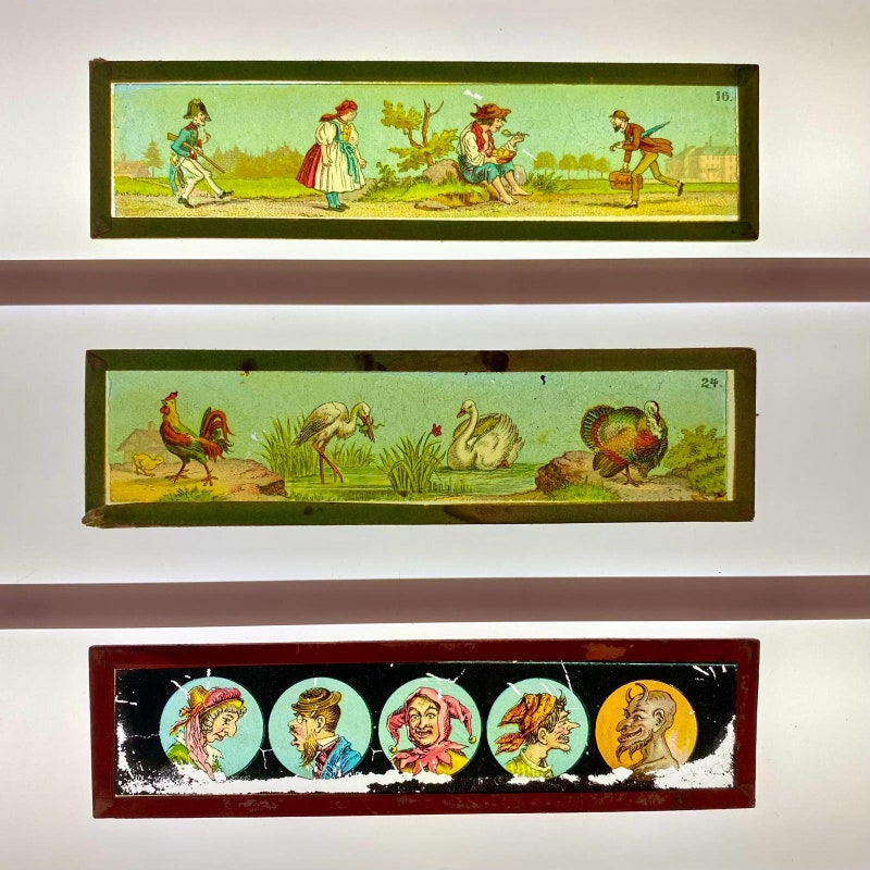 Antique Magic Lantern Glass Slides - Etsy