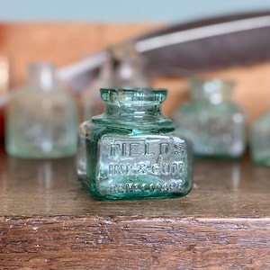 Antique Victorian Glass Ink Bottle, 1800's Octagonal Ink Bottle - Etsy