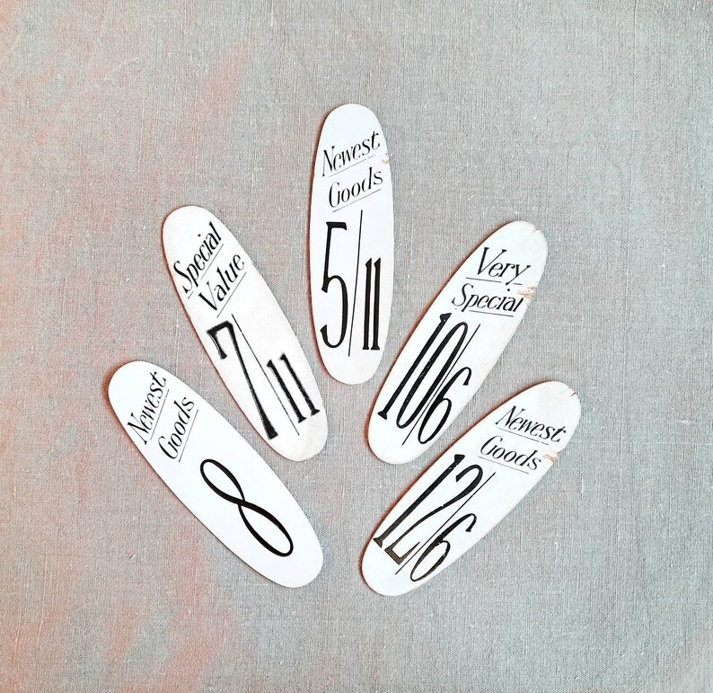 1920's Shop Price Label Pre-decimal Vintage Shop Price - Etsy