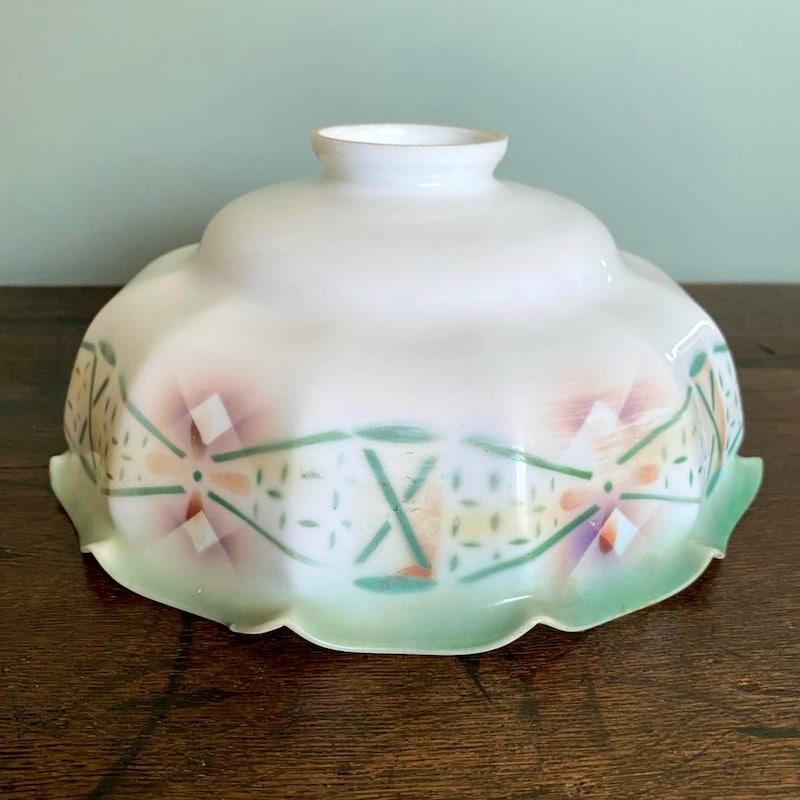 Glass Floral Light Shade - Etsy UK