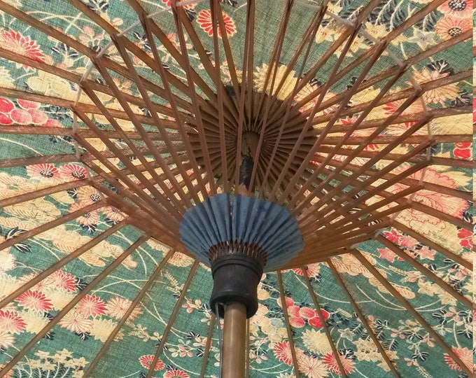 Vintage Parasol | Edwardian Costume | Floral Cotton Fabric | Summer ...