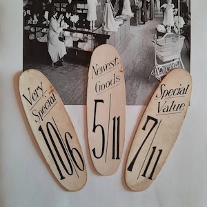 1920's Shop Price Label Pre-decimal Vintage Shop Price | Etsy
