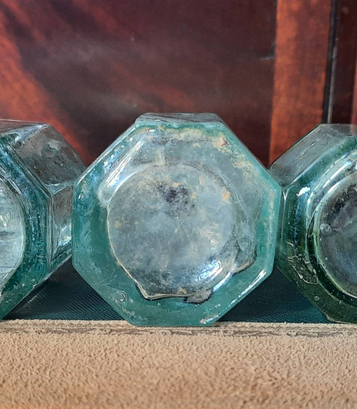 Antique Victorian Glass Ink Bottle 1800's Octagonal Ink | Etsy