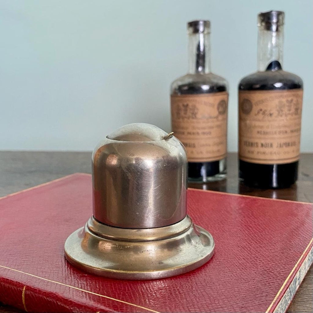 Art Deco Inkwell, Antique Desk Decor, Vintage Ink Bottle - Etsy