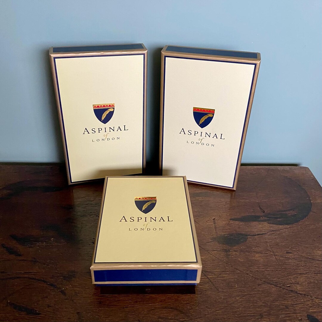 Vintage Aspinal Jewellery Box, Blue Oblong Gift Box - Etsy