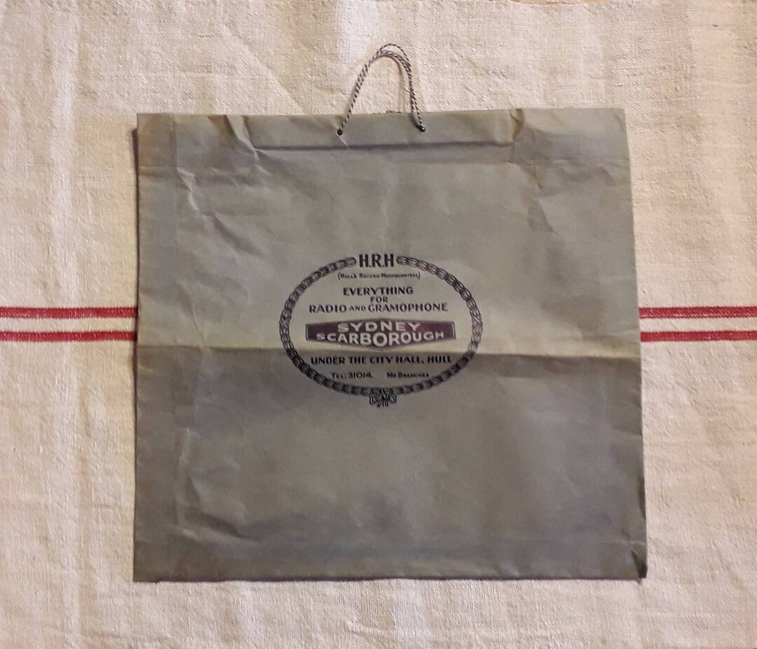 Sydney Scarborough Record Shop Bag, 78 Records Advertising, Hull ...