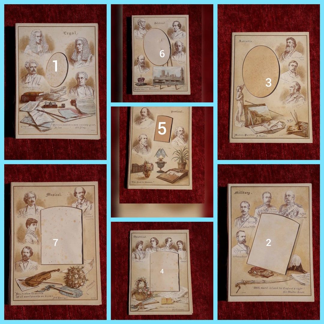 Victorian Photograph Album Mounts, Collage Making Paper Ephemera - Etsy