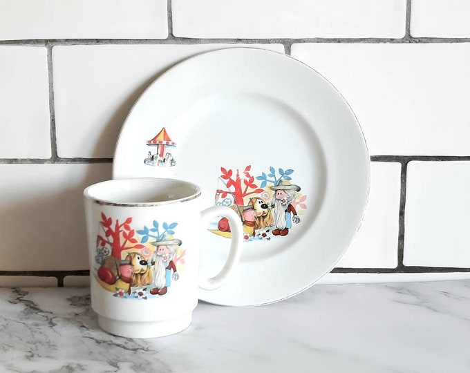 Magic Roundabout Cup and Plate, 1960's Children's TV Programme ...