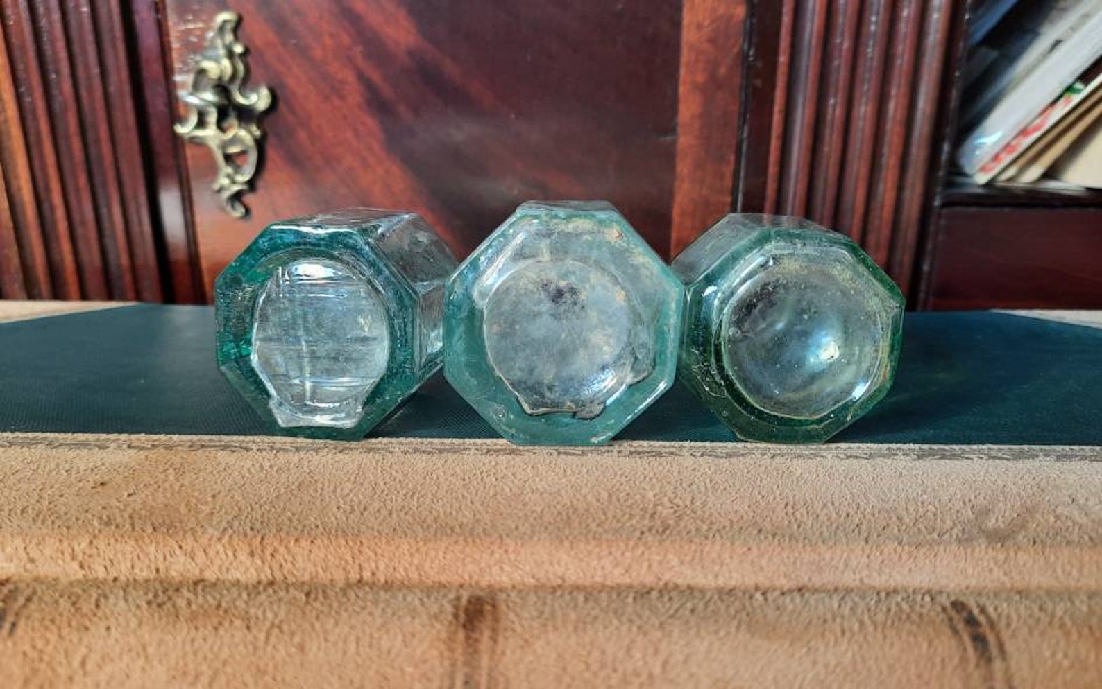 Antique Victorian Glass Ink Bottle 1800's Octagonal Ink - Etsy UK