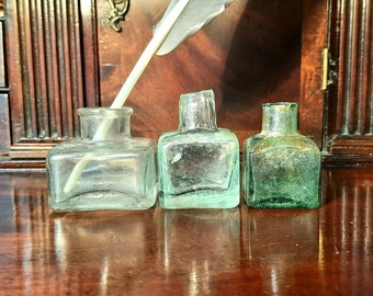 Glass Ink Bottle | Etsy