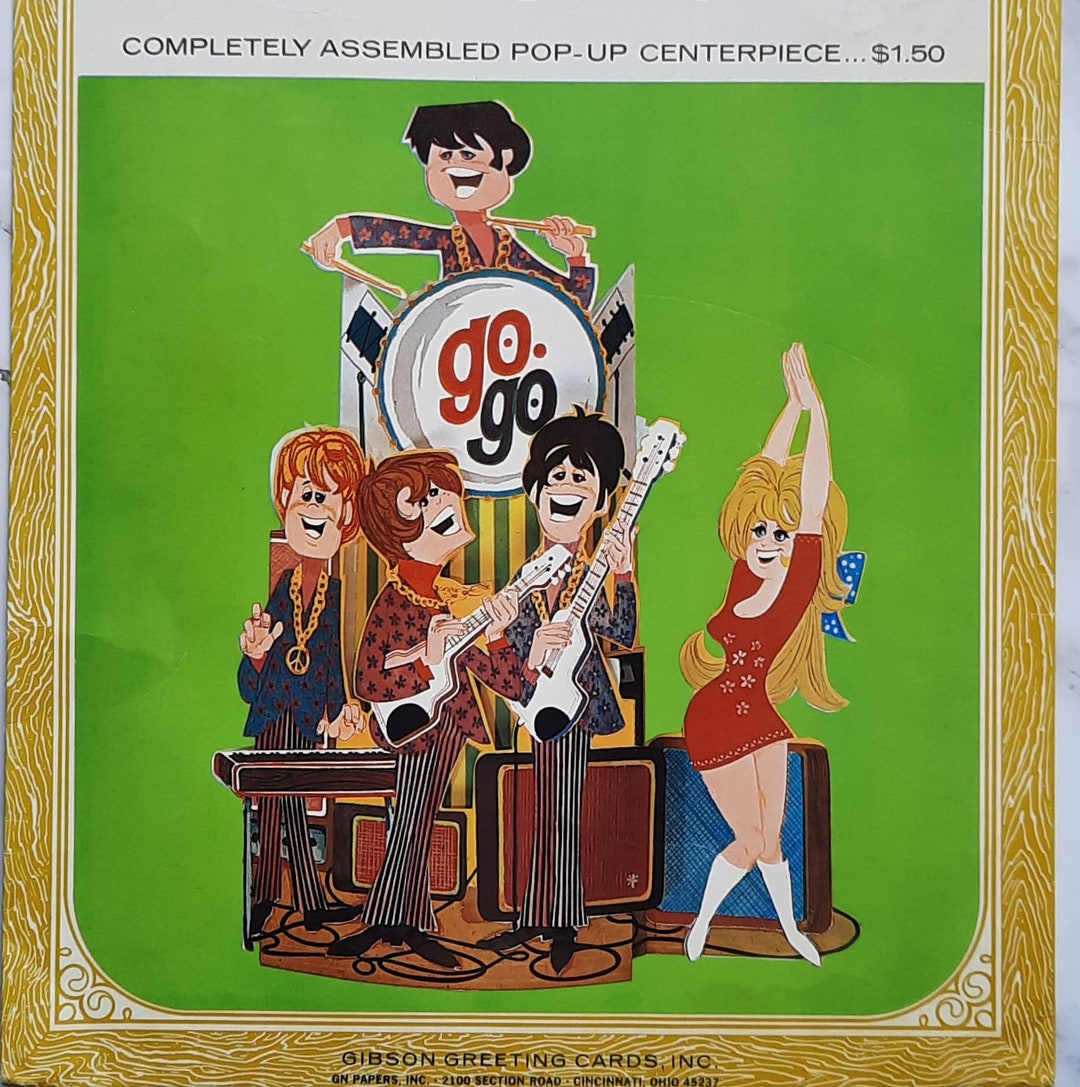 1960's Decor Card Pop-up 60s Teenagers Go-go Band - Etsy