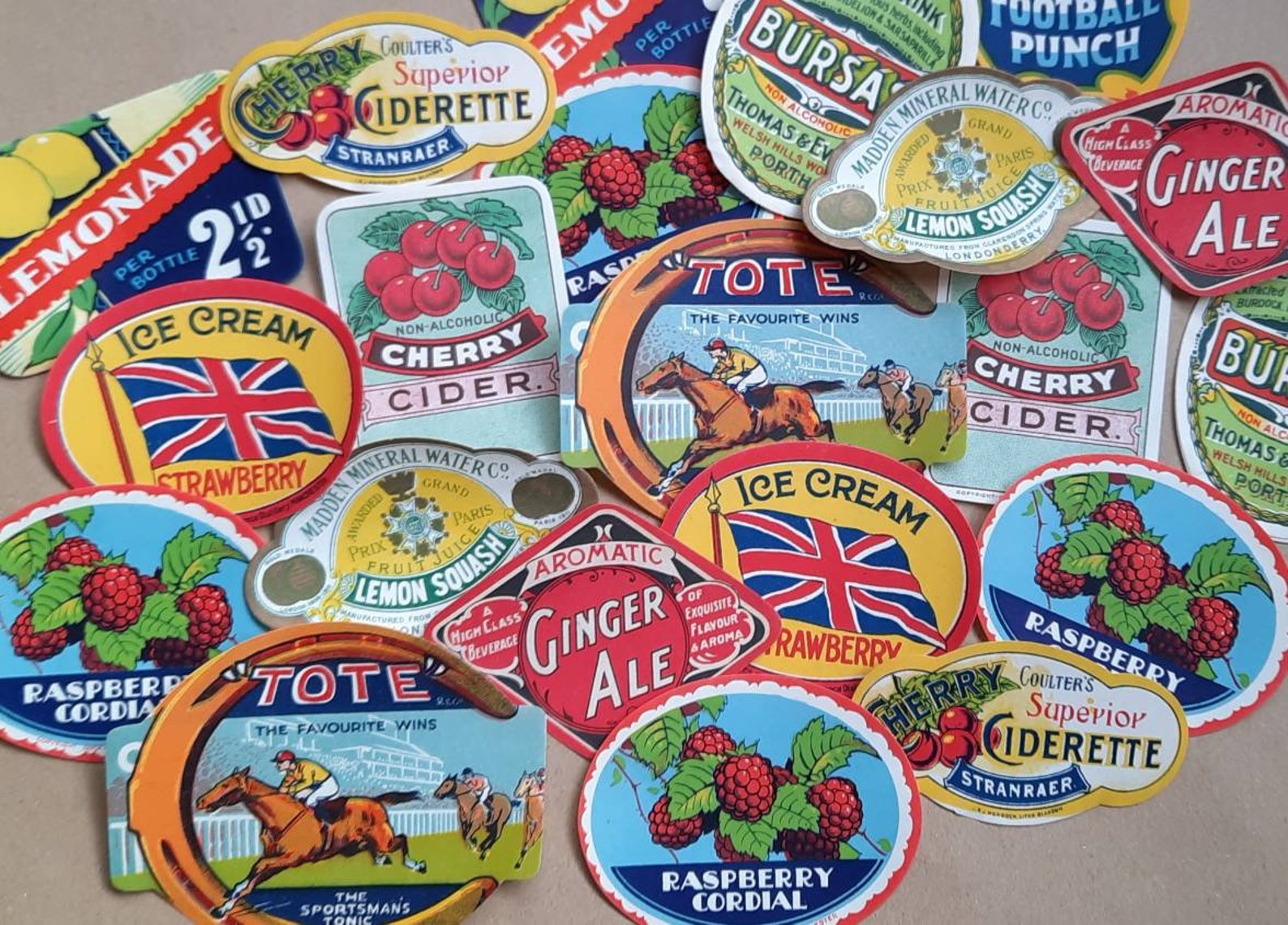 Original 1950's Bottle Labels Vintage Graphic Design - Etsy