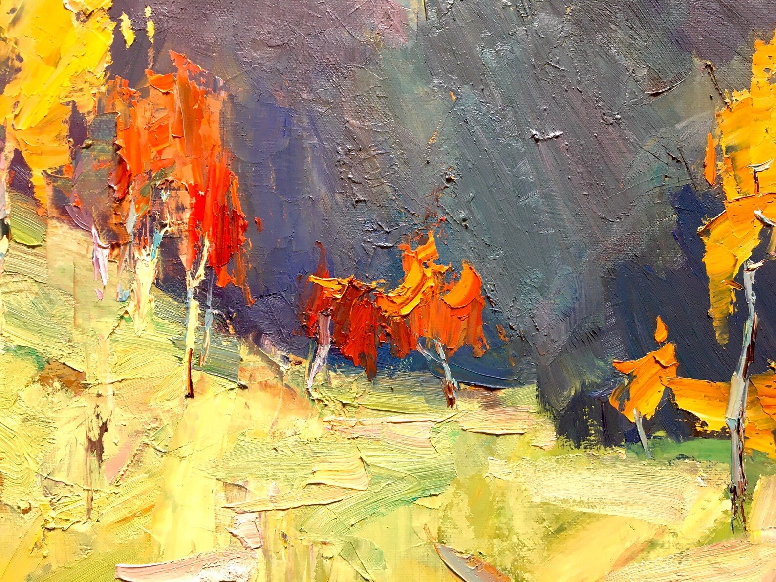 Spring Original Oil Painting, Large Impressionist Art, Peaceful Rural ...