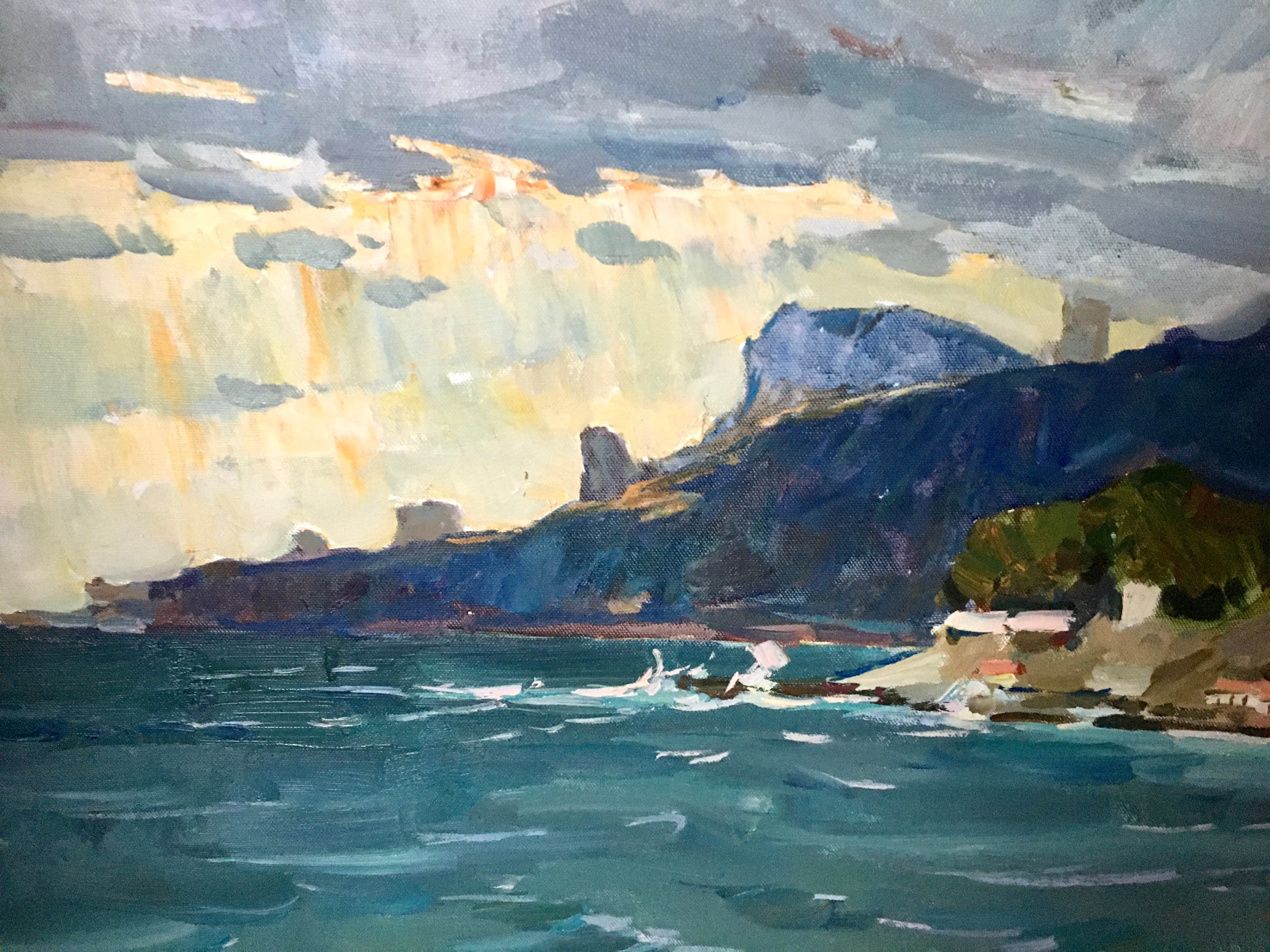 Original Painting, Seascape Oil Painting, Large Wall Art, Impressionist ...