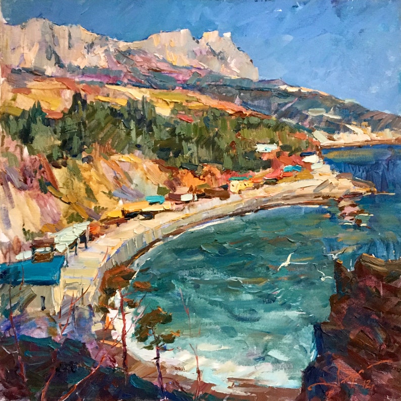 Seascape OIL Painting, Impressionist Painting, Sea Landscape, Ocean ...