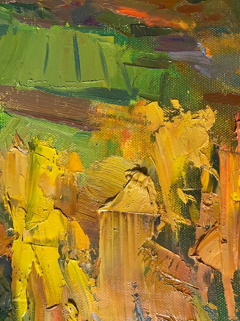 Large Wall Art, Impressionist Art, Original Painting, Rural Landscape ...