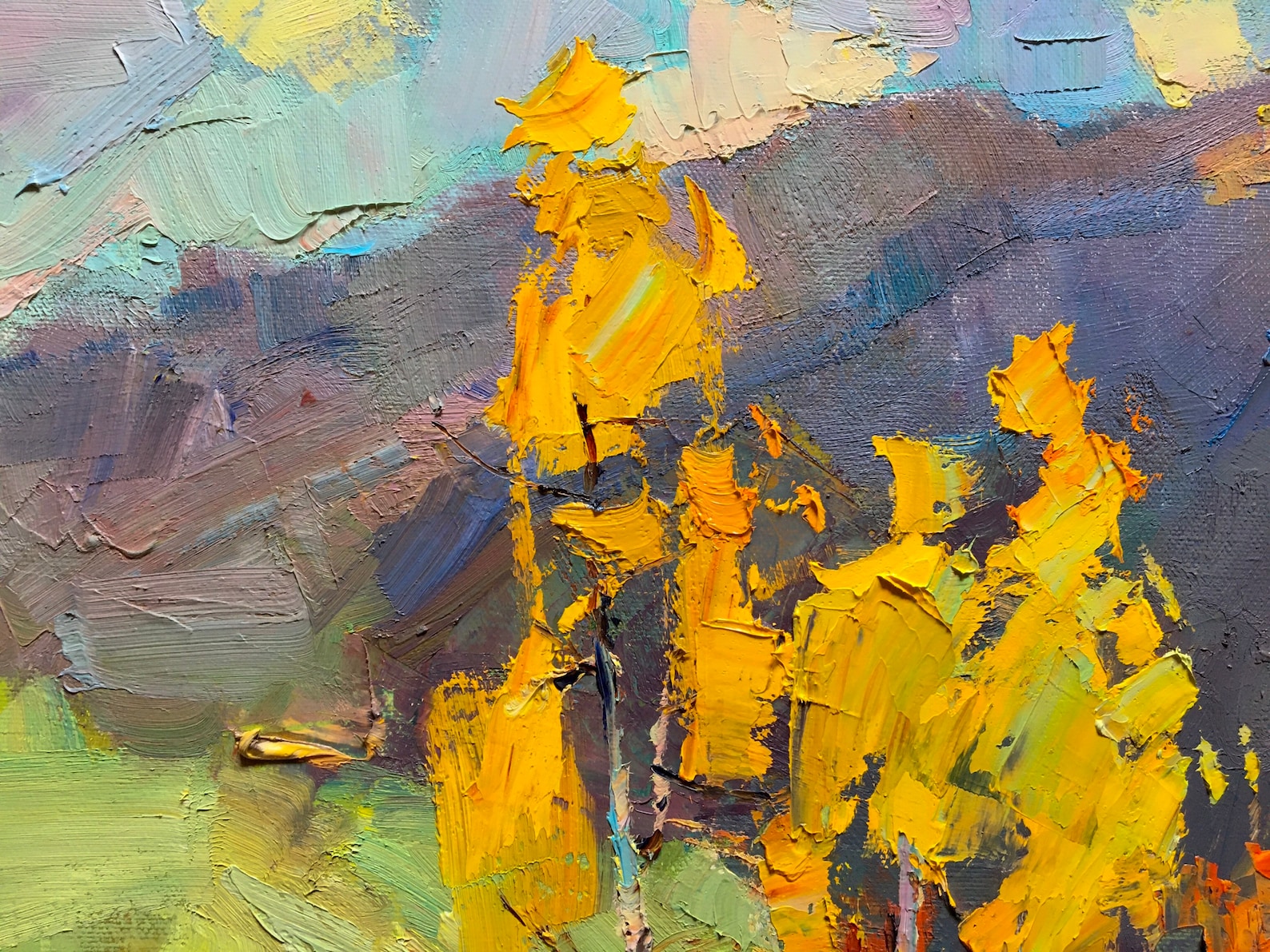 Spring Original Oil Painting, Large Impressionist Art, Peaceful Rural ...