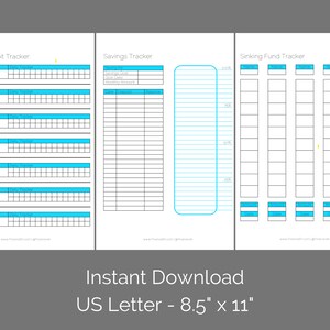 PRINTABLE Budget Planner - 8.5x11 - Instant Download - PDF - Etsy