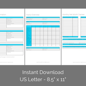 PRINTABLE Budget Planner - 8.5x11 - Instant Download - PDF - Etsy