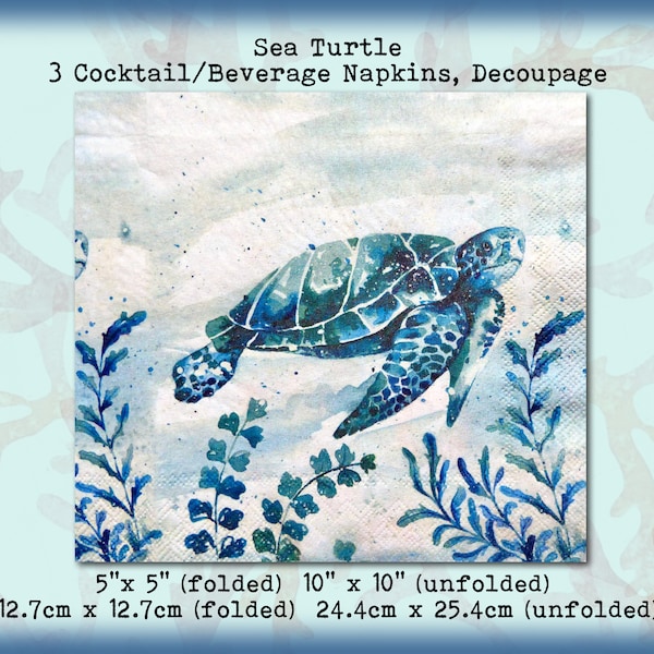 Turtle Napkins - Etsy
