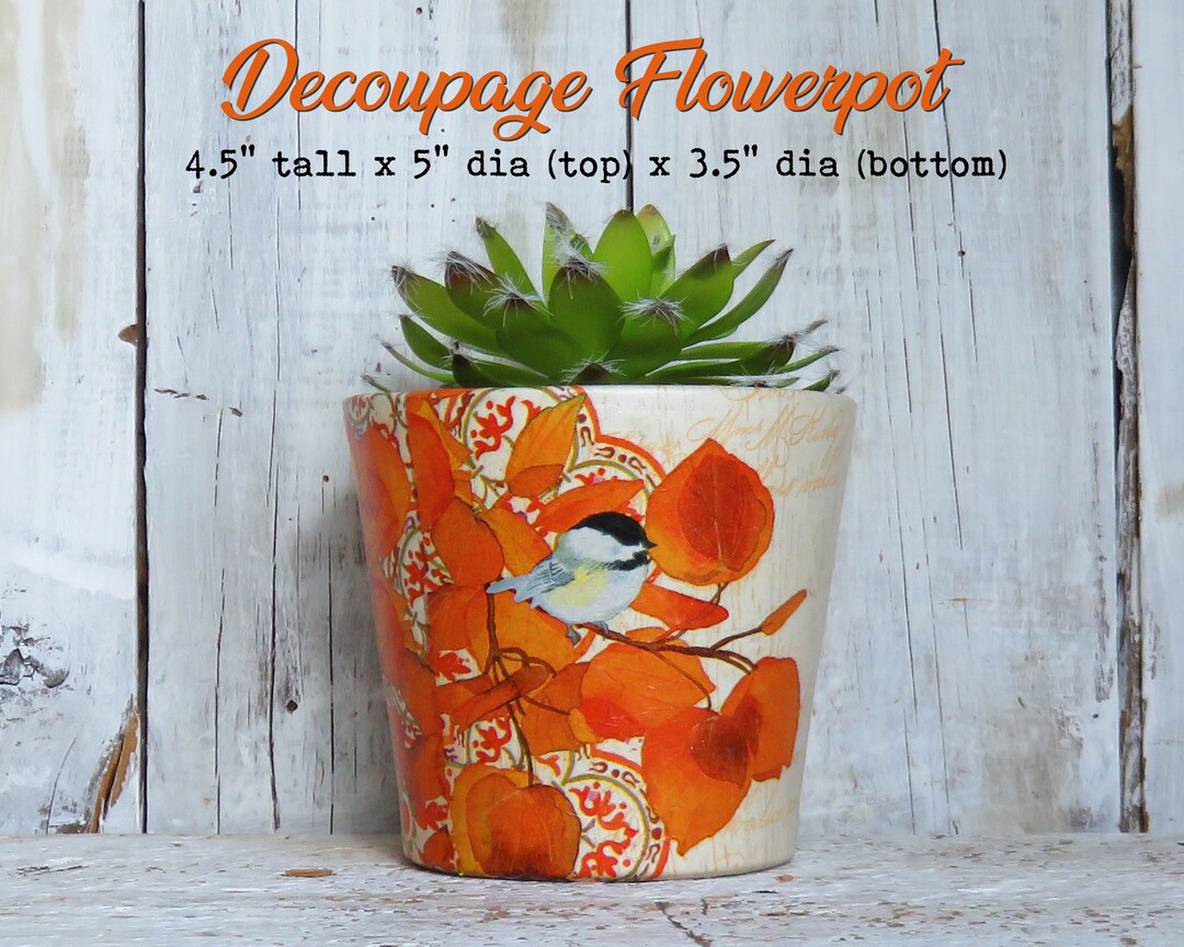 Orange Chickadee Chinese Lantern Branch Script Moroccan Tile Pattern ...