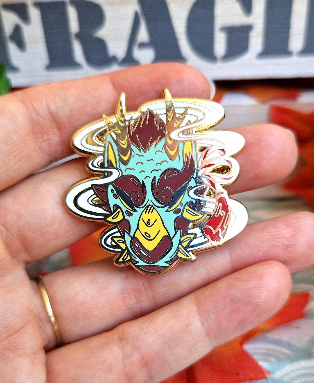Japanese Dragon Hard Enamel Pin - Etsy