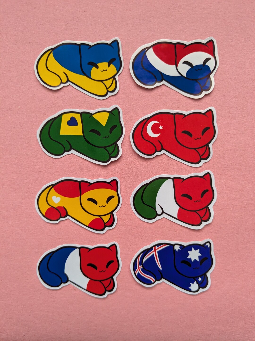 Cats as Country Flags of the World Stickers - Ukraine - Netherlands ...