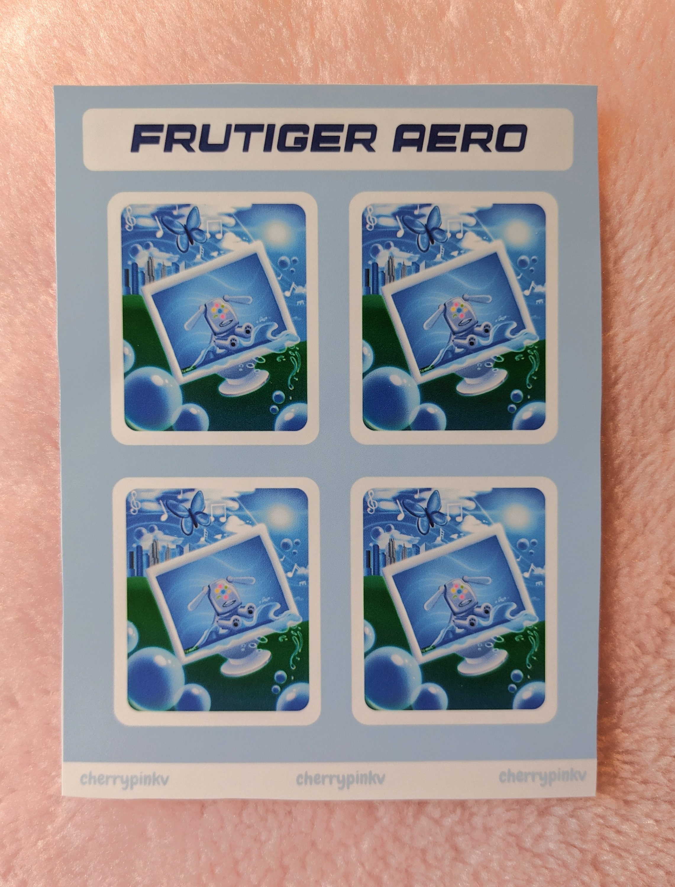 Frutiger Aero Glossy Sticker Page - Etsy