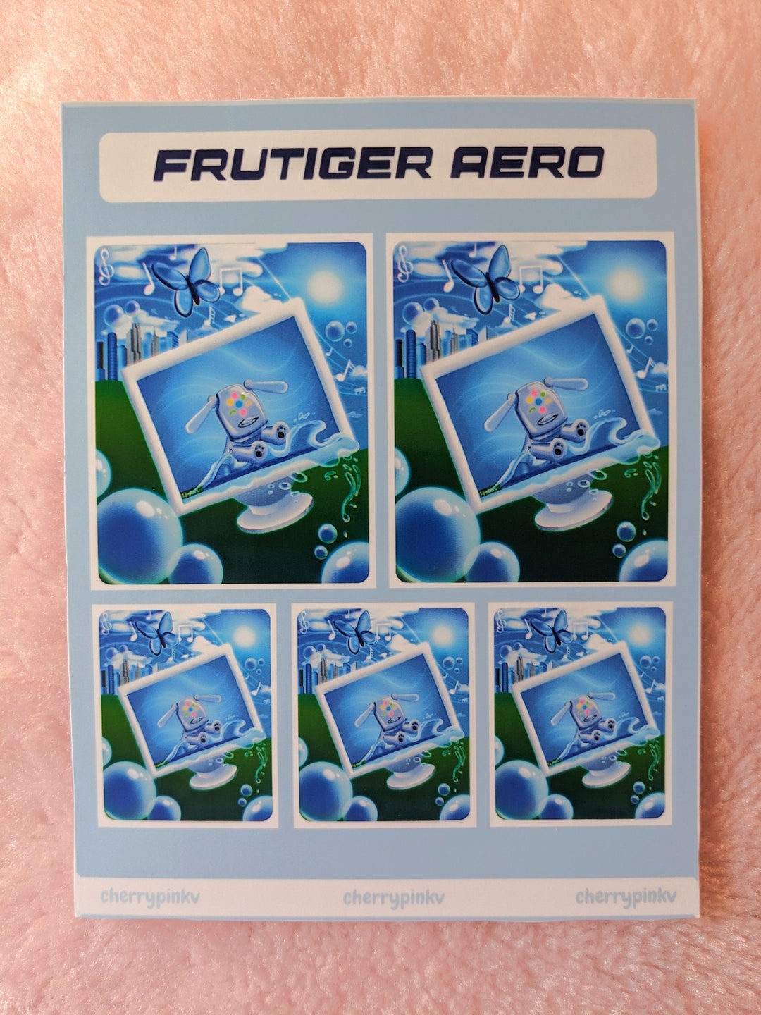 Frutiger Aero Glossy Sticker Page - Etsy