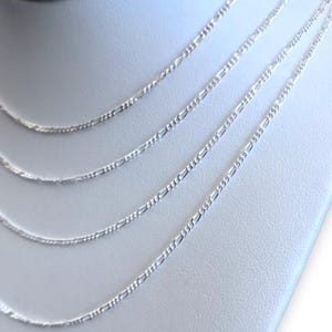 Sterling Silver Figaro Chain Necklace: Dainty Layering Chains - 14 ...