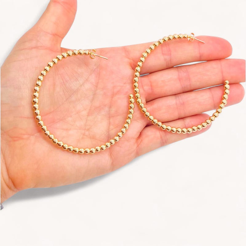 Large Gold Hoop Earrings - Etsy