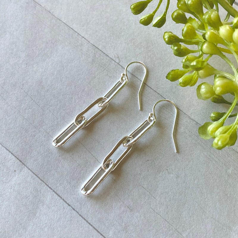 Paperclip Earrings - Etsy
