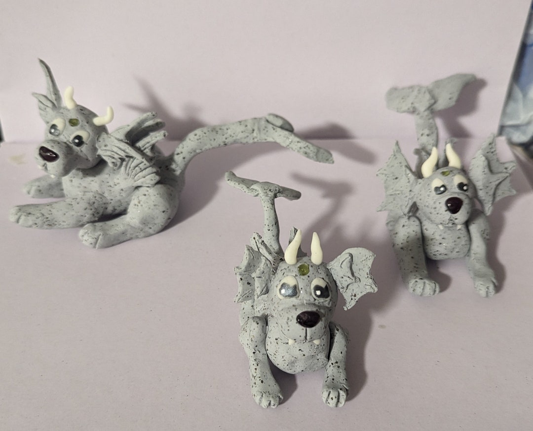 Sea Gargoyle Fantasy Creature Hand Sculpted Polymer Clay Figure - Etsy